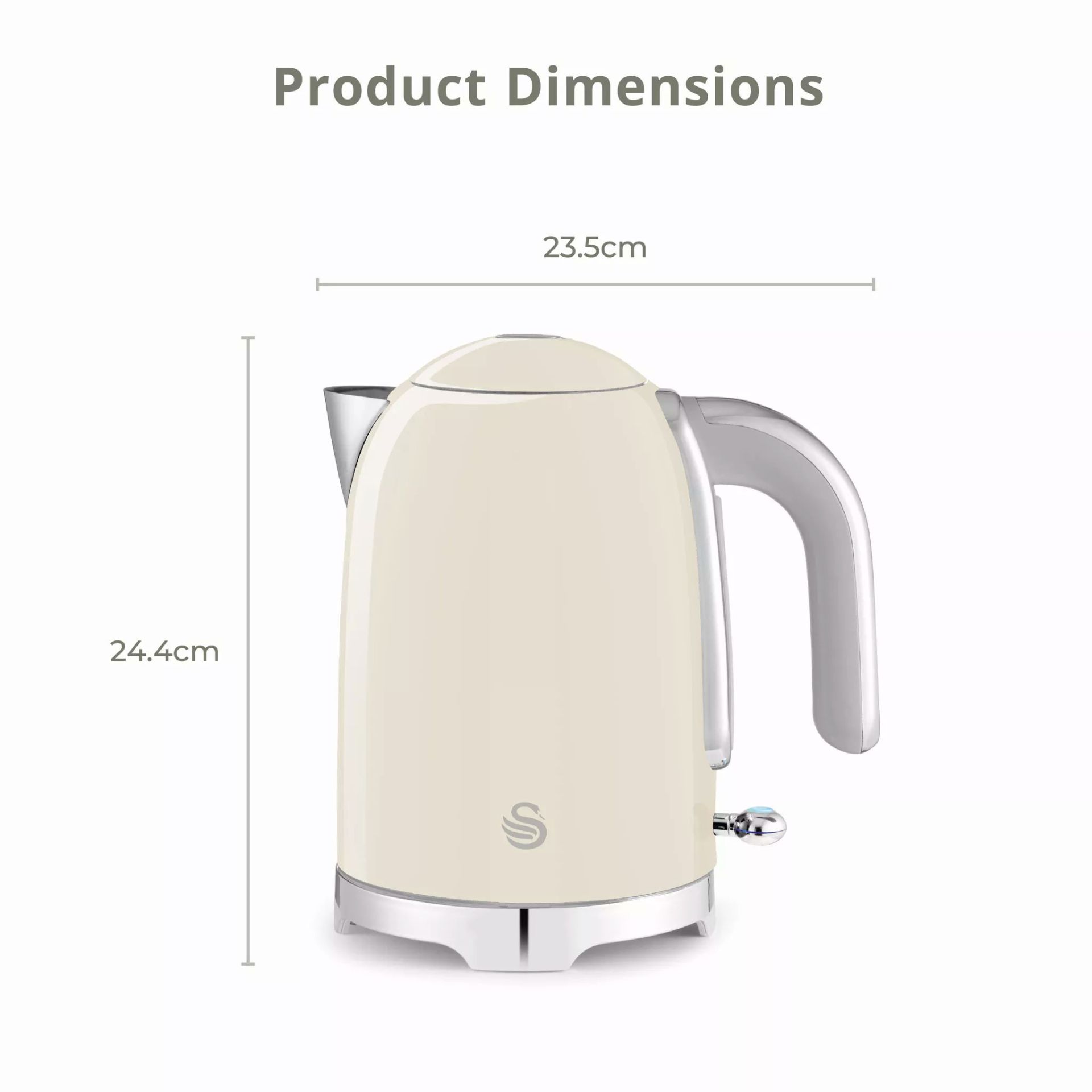 Swan SK19026CRM-KETT Solace 1.7L Rapid Boil Jug Kettle | SWA-SK19026CRM ...