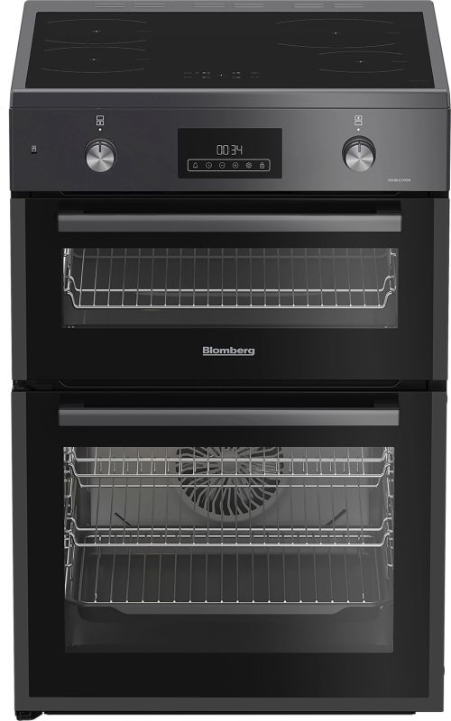 Blomberg HIRN651N 60cm Double Oven Electric Cooker with Induction Hob ...